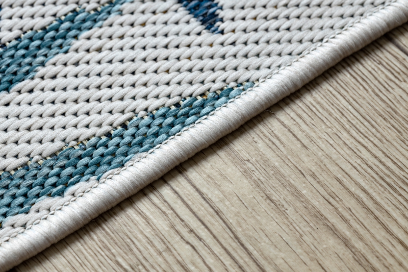 Matta SISAL COOPER Palmblad, tropiska 22258 ecru / marin - Sisal Mattor ...