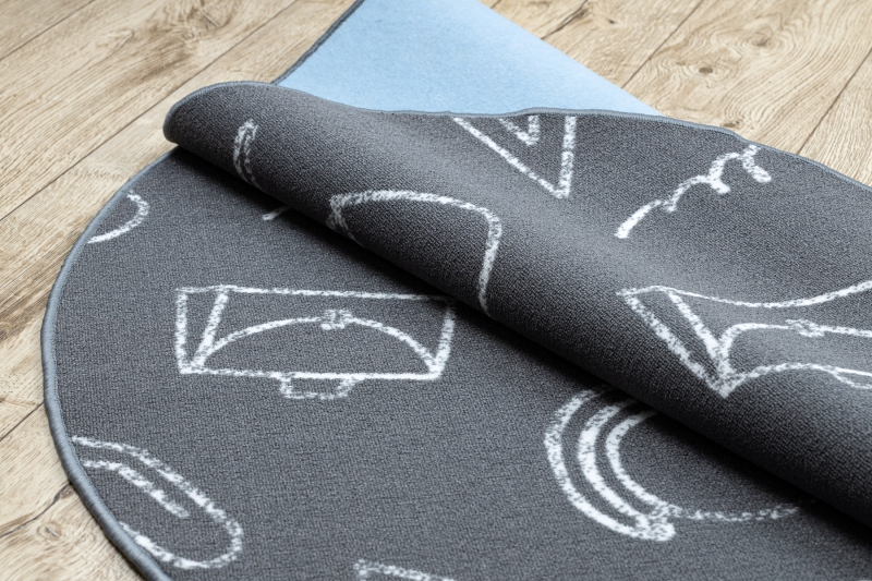 Matto lapsille SCHOOL pyörä szpyörät, lasten harmaa - Lasten matot ...