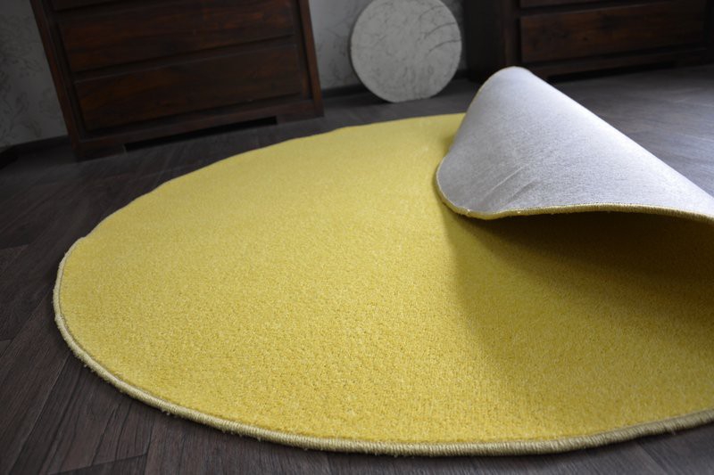 Teppich rund ETON gelb - Nach Maß